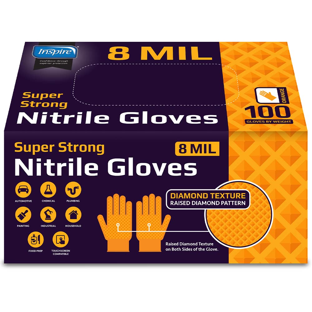 Inspire 8 MIL Gloves Single Box of 100 - K2 Health Products